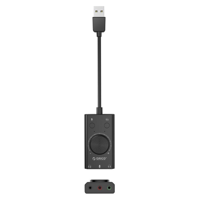 Orico Multi-function USB External Sound Card – Black | Techspertz.co.za
