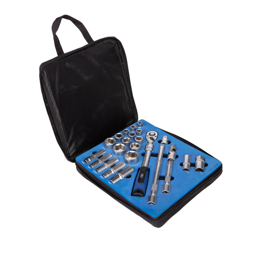 Ford 24 Pieces 1/2 Drive Ratchet and Socket Set - Techspertz.co.za